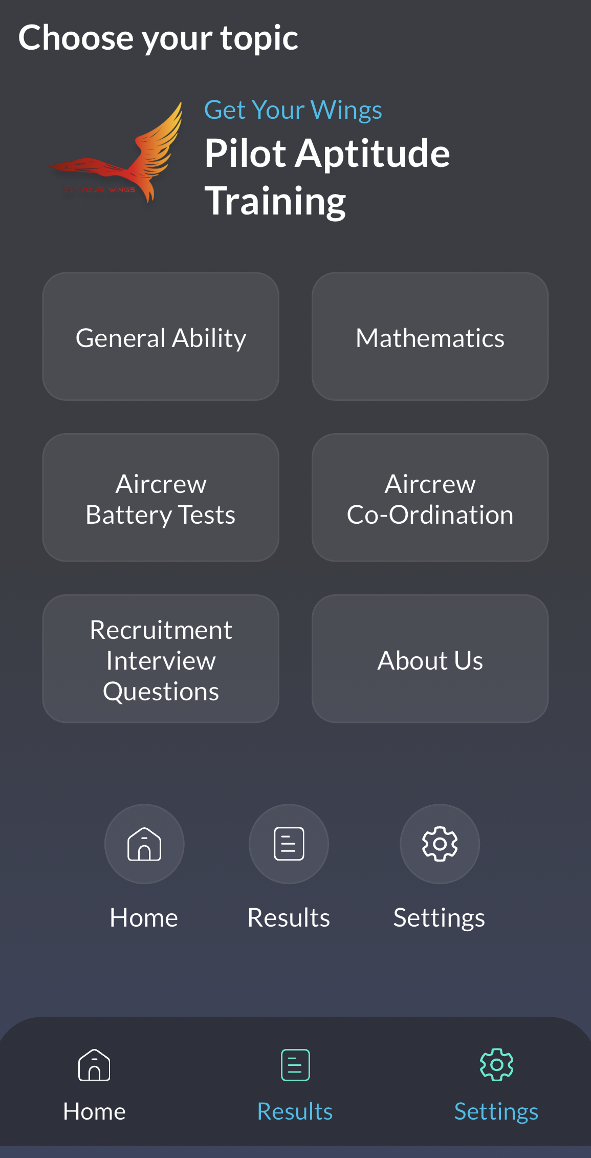 Pilot Aptitude Training App